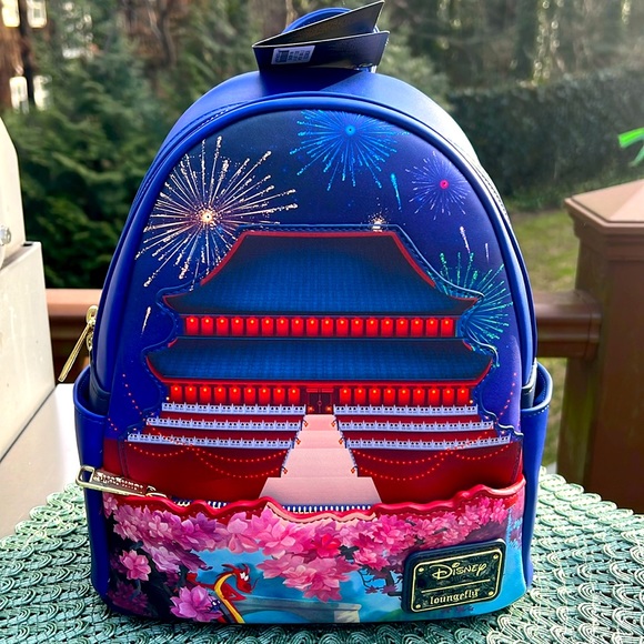 Disney Mulan | Bags | Nwt Loungefly Disney Mulan Castle Fireworks Light ...